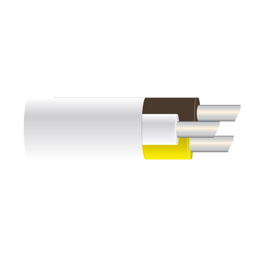 OEX 4mm 3 Core Tinned Marine Cable, White/Brown/Yellow With White ...