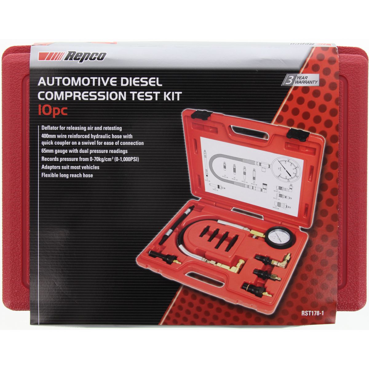 Diesel Compression Adapter DAYUAN 17pc Diesel Engine Compression Tester ...