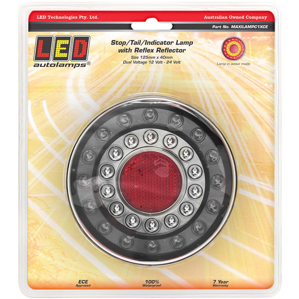 LED Autolamps 12/2V Maxilamp LED Stop/Tail/Indicator/Reflector Black ...