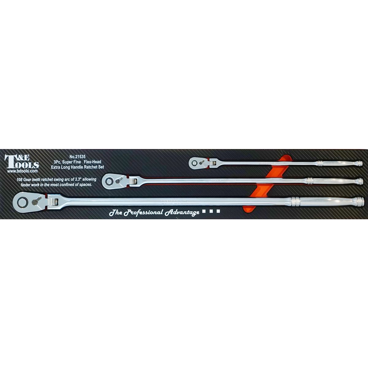 T&E 3pc Flex Head Long Handle Ratchet Set - Ratchets | Repco New Zealand