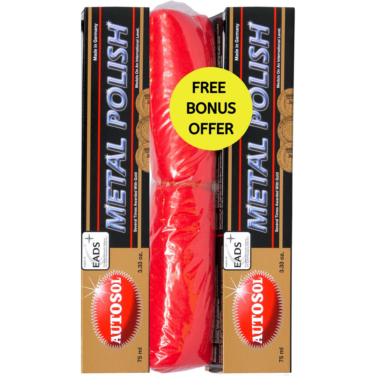Autosol Metal Polish 75ml twin pack with Free polishing cloth - POLM ...