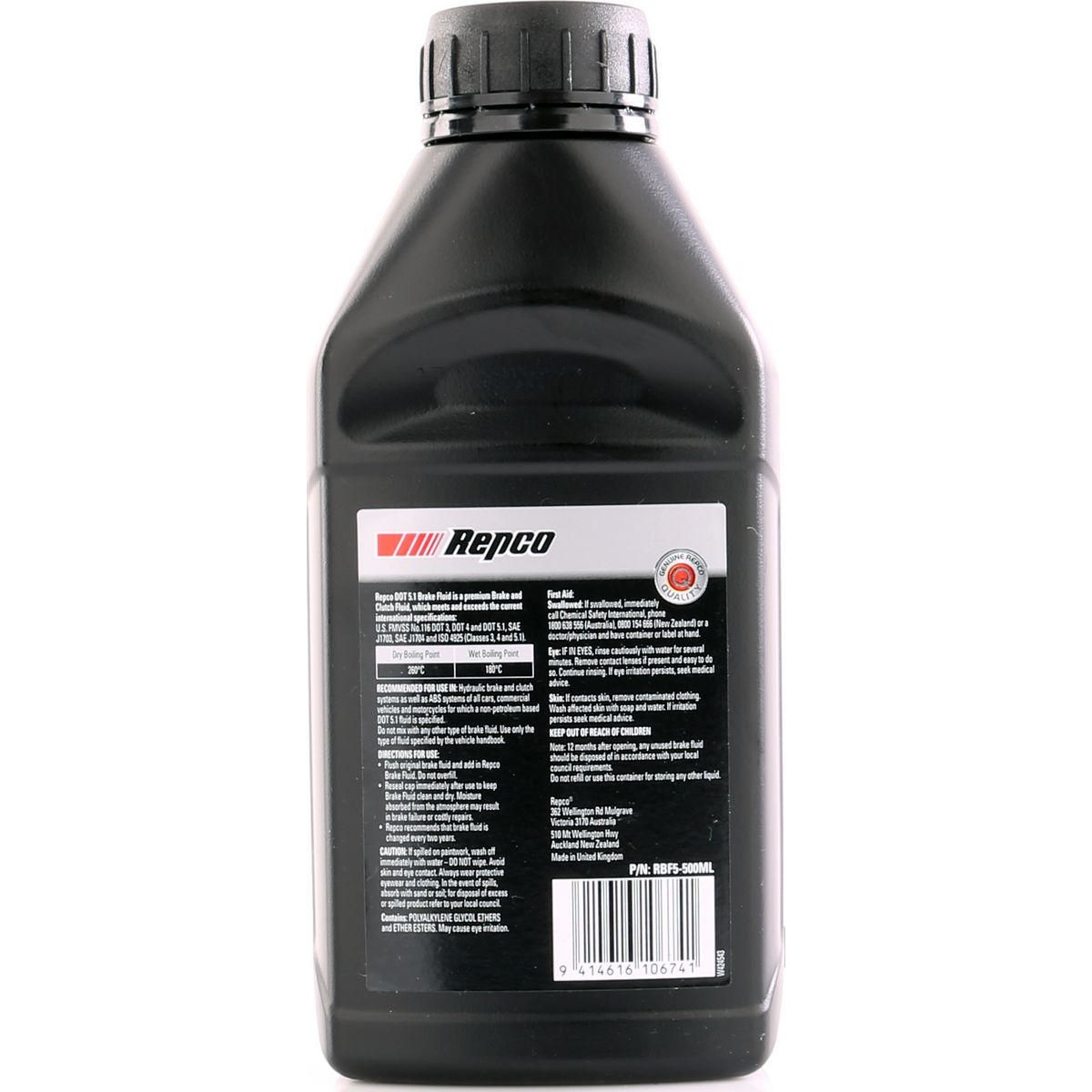 Repco DOT 5.1 Brake Fluid 500ML - RBF5.1-500ML - Repco | Repco New Zealand